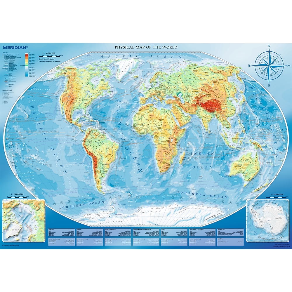 Large Physical Map of the World - Trefl, le leader de l'Europe d…
